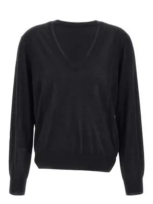 Loulou De Saison Julio V-neck Sweater - Black
