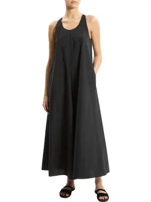 Theory Scoop Neck Tent Dress - Black