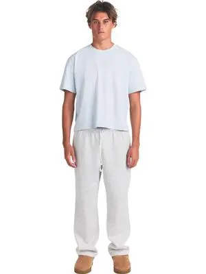 SKIMS Relaxed Cropped Crewneck | Blue | Small | Heavyweight Cotton - Atmosphere