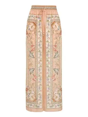 Zimmermann Roselight Silk Trousers - Pink