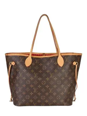 LOUIS VUITTON Louis Vuitton Monogram Canvas Neverfull MM Tote Bag Brown