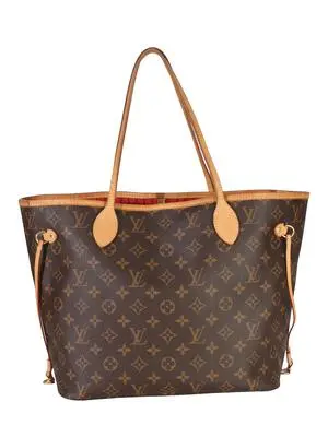 LOUIS VUITTON Monogram Canvas Neverfull Mm Tote Bag - Brown