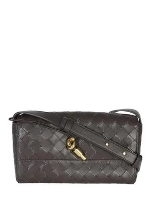 Bottega Veneta Bottega Veneta Fondant Nappa Leather Andiamo Crossbody Bag Brown