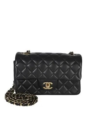 Chanel Quilted Lambskin Rectangular Flap Bag - Black