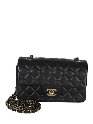 CHANEL Chanel Quilted Lambskin Mini Rectangular Flap Bag