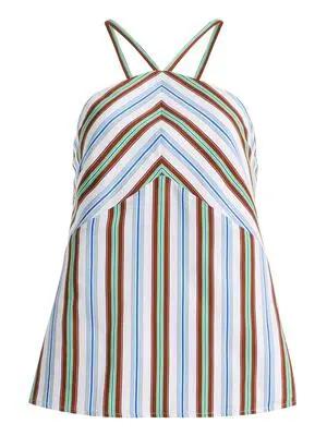 Rosie Assoulin Multicolor Halter Top - Stripe
