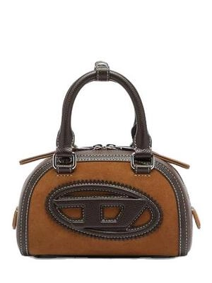 DIESEL® Diesel 1DR Dome Mini Bowling Bag With Appliquéd Logo Brown