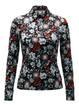 CRONO ZEE Felix Top In Solstice Garden Print - Orange