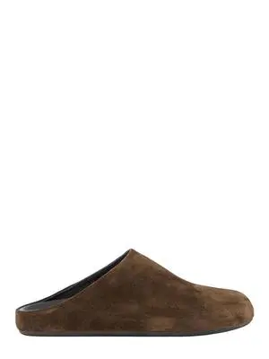 Officine Creative Suede Open-heel Sabot Mules - Brown