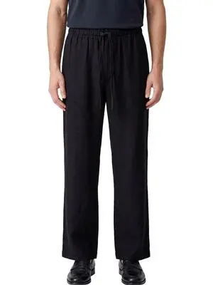 Commas Linen Trousers - Black