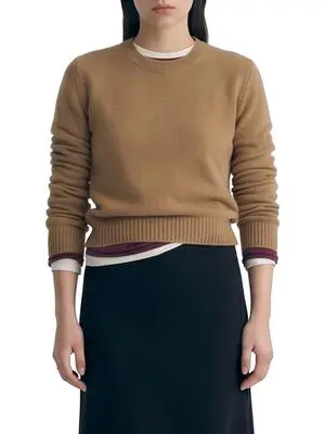 LISA YANG Cashmere Crew Neck Jumper - Beige