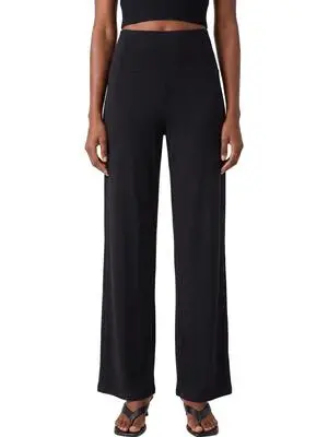 Norma Kamali High-waisted Stretch Jersey Trousers - Black