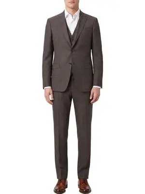 ZEGNA Single-breasted Suit In Wool And Linen With Notch Lapels