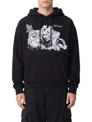 Off-White Graphic Print Hoodie - Black