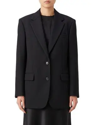 Dries Van Noten Single-breasted Cropped Polyester Blazer - Black