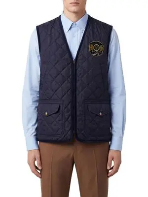 VALENTINO Valentino Quilted Nylon Gilet With Embroidered Shield