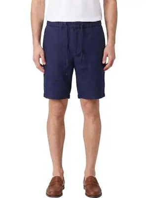 Frescobol Carioca Linen Shorts - Navy