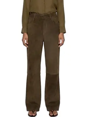PAULA Paula's Green Suede Flared Trousers