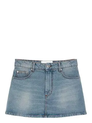 AMI Paris Mini Cotton Skirt - Blue
