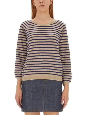 A.p.c. Lilas Striped Sweater - Multicolor
