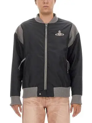 VIVIENNE WESTWOOD Bomber Jacket With Logo - Black