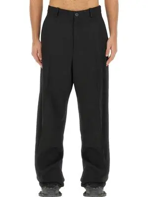 Balenciaga Oversize Wool Trousers - Black