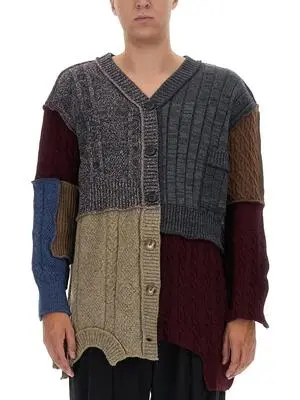 Dolce & Gabbana Patchwork Wool-blend Cardigan - Multicolor