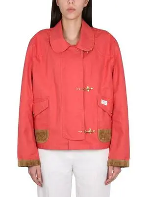 FAY Caban" Jacket With Three Hooks - Red