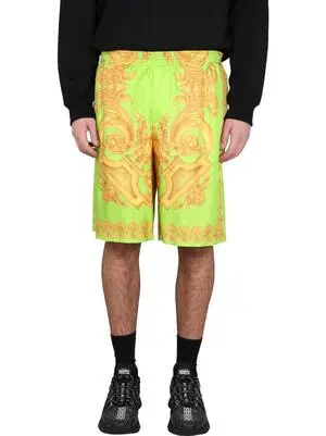 Versace VERSACE Printed Elasticated Shorts Green