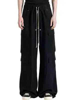 Rick Owens Cargo Belas Wide-leg Trousers - Black
