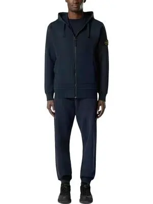Stone Island Cotton Zip-up Hoodie - Blue