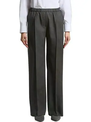 Peserico Wide-leg Elasticated Waistband Trousers - Grey