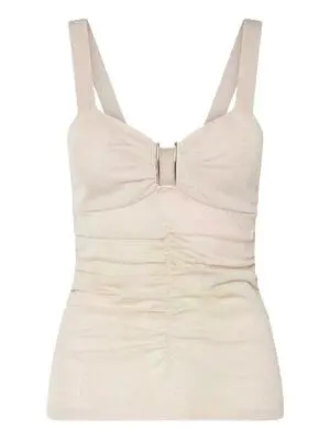 Liu Jo Elegant Lurex Top With Metallic Insert - Neutrals