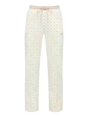 Guess All-over Logo Print Track Pants - Neutrals