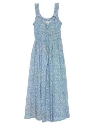DÔEN Emmaretta Floral-print Midi Dress - Blue