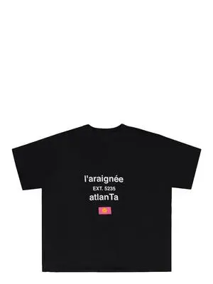 SP5DER L'araignee-print T-shirt - Black