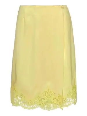 Stella McCartney Stella McCartney Lace Trim Midi Skirt Yellow