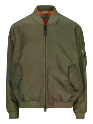 Balenciaga Off-shoulder Oversized Bomber Jacket - Green