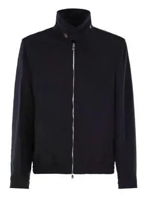 Brunello Cucinelli Stand Collar Jacket - Blue