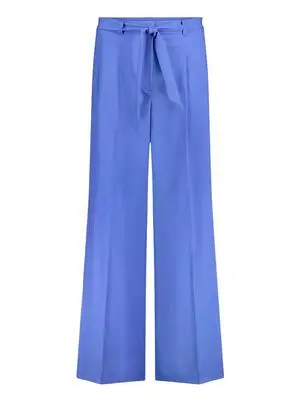 BETTY BARCLAY Belted Wide-leg Trousers - Blue