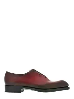 FERRAGAMO Oxford Almond-toe Shoes - Red