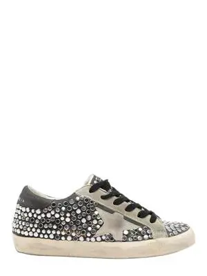 GOLDEN GOOSE Studded Super-star Sneakers - Grey