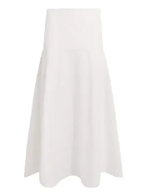 ALMADA LABEL Almada Label Cotton Poplin A-Line Midi Skirt