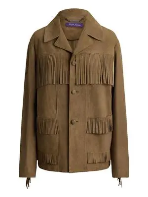 Ralph Lauren Suede Fringe Jacket - Beige