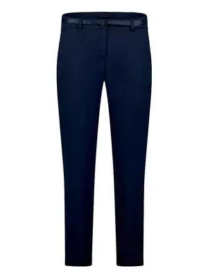 BETTY BARCLAY Belted Turned-up Trousers - Blue