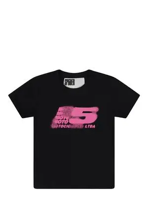 SP5DER Graphic Print T-shirt - Black