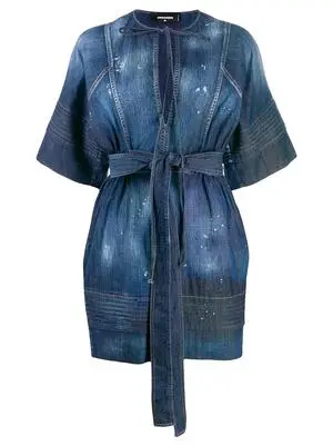 Dsquared2 Stretch Cotton Denim Dress - Blue