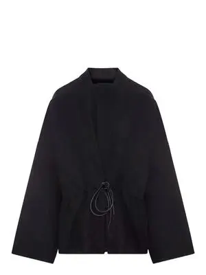 Rick Owens Drawstring Wool Jacket - Black