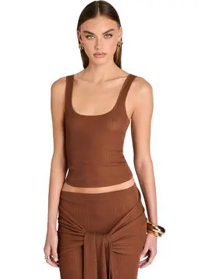 SEROYA SEROYA Alberta Ribbed Tank Cedarwood