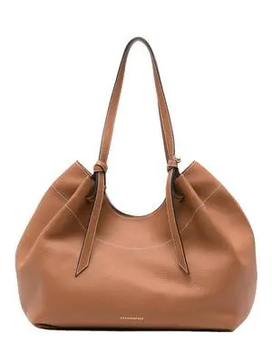 Strathberry Grained Leather Shoulder Bag - Brown